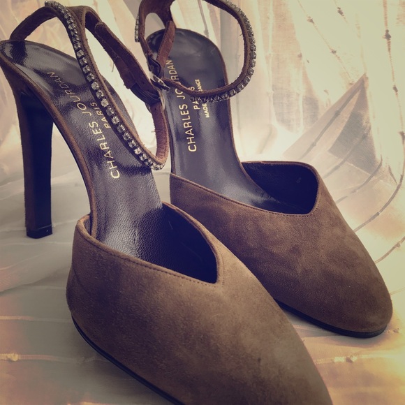 Charles Jourdan | Shoes | Charles Jordan Vintage Suede Heals | Poshmark